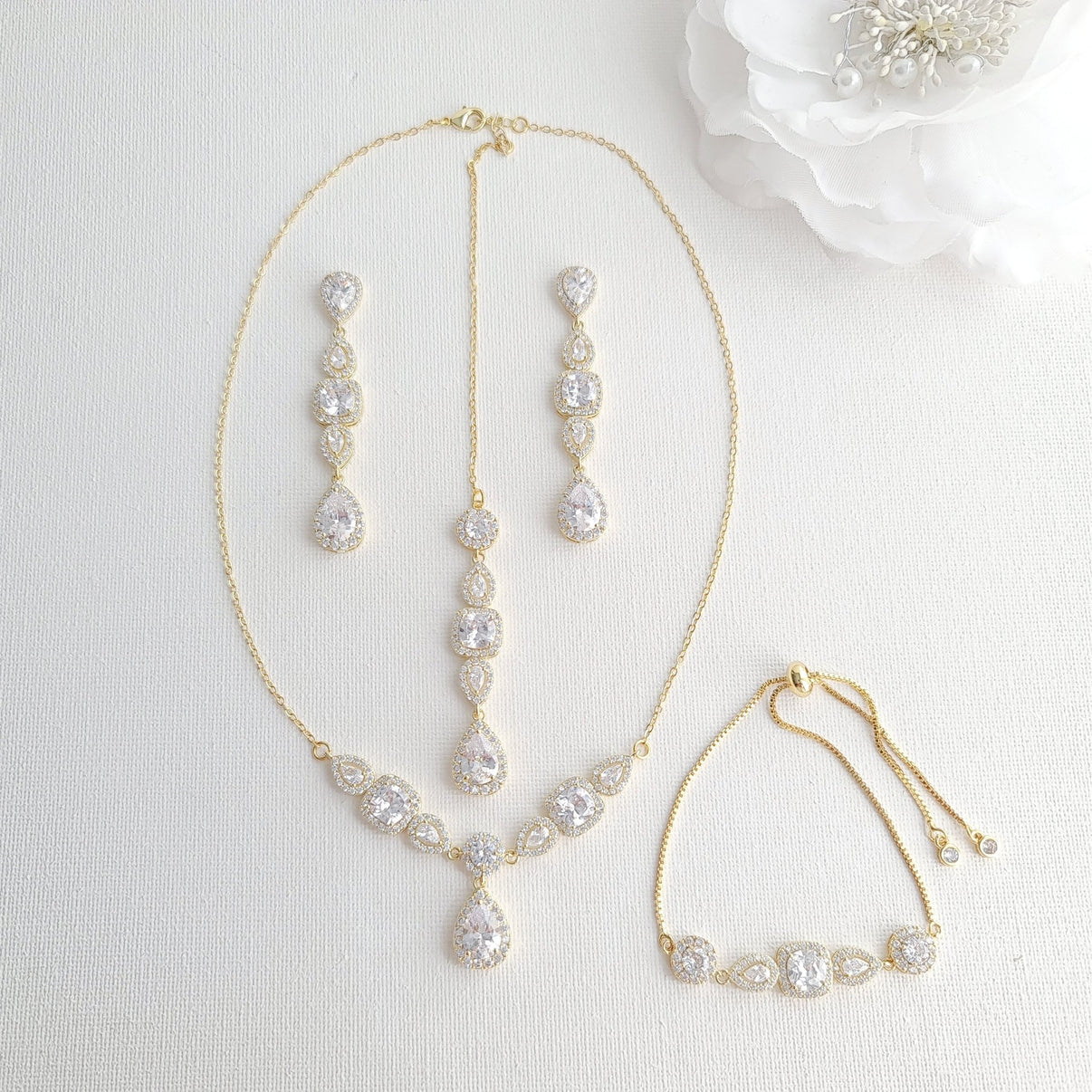 3 Piece Back Jewelry Set for Open or Backless Wedding & Formal Dresses ...