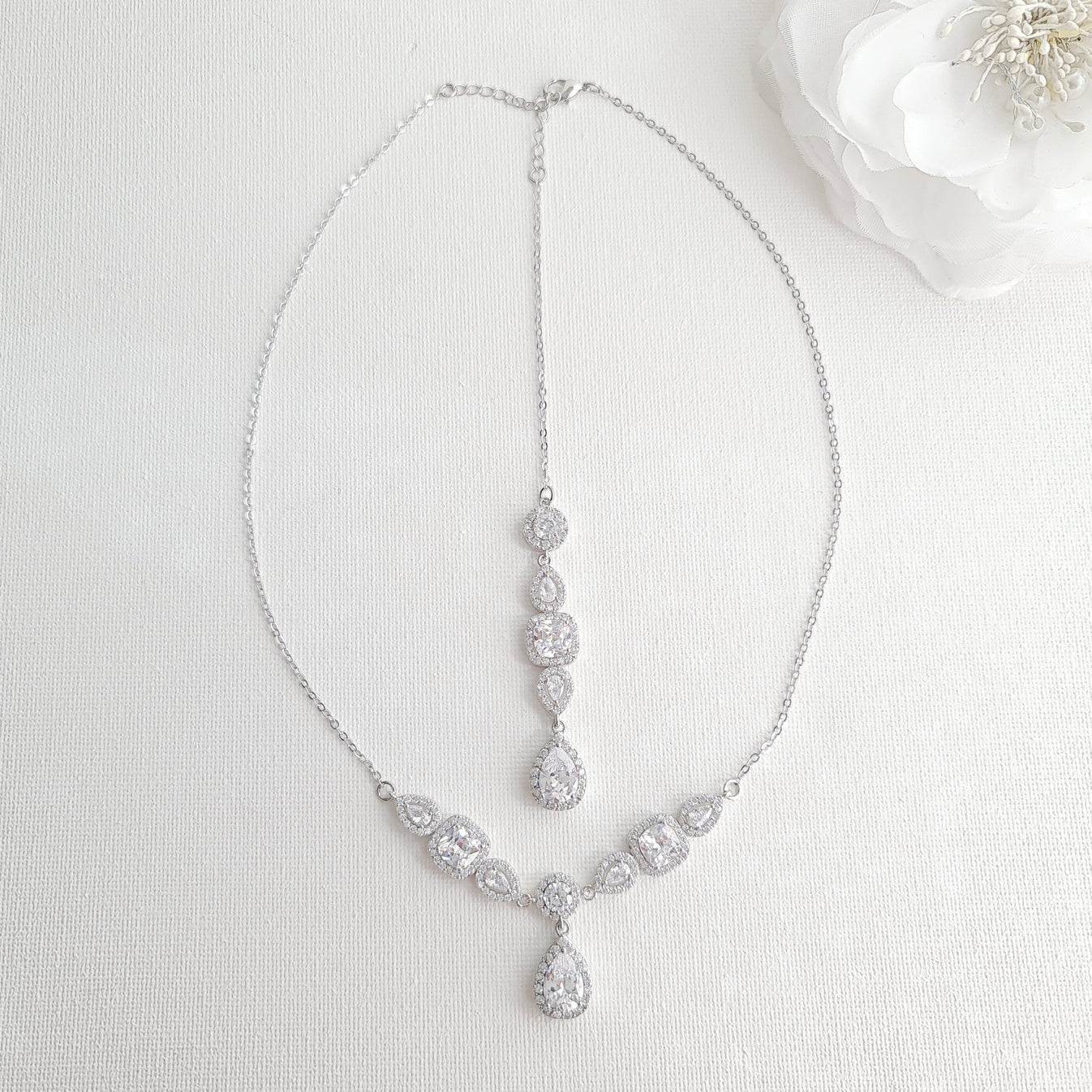 3 Piece Back Jewelry Set for Open or Backless Wedding & Formal Dresses ...