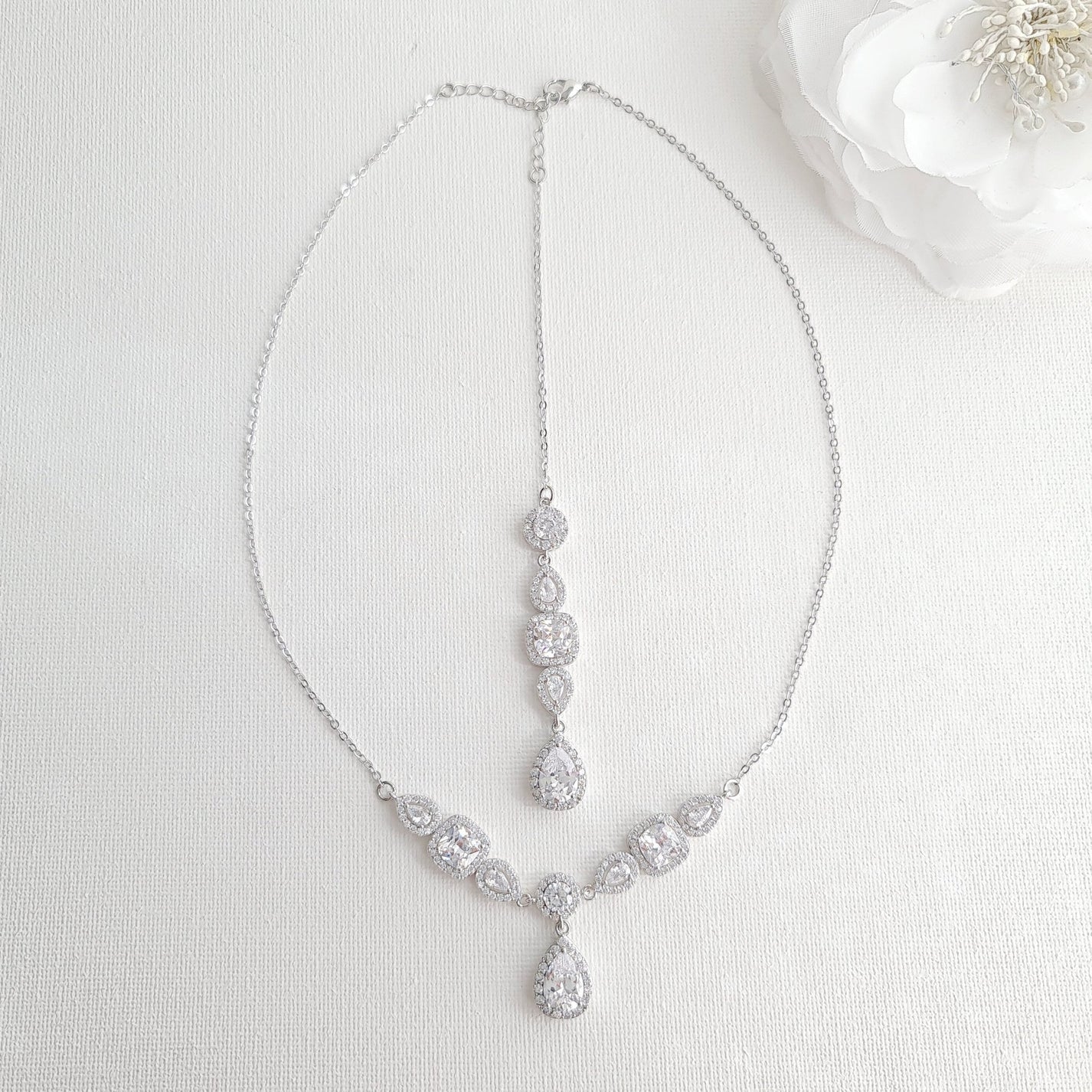 3 Piece Back Jewelry Set for Open or Backless Wedding & Formal Dresses ...